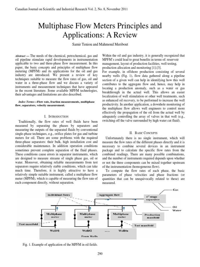 Multiphase Flow Meters Principles and Applications A Review | PDF ...