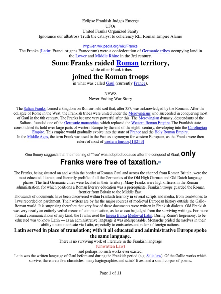 History of the Frankish Tribes | PDF | Franks | Iron Age Europe