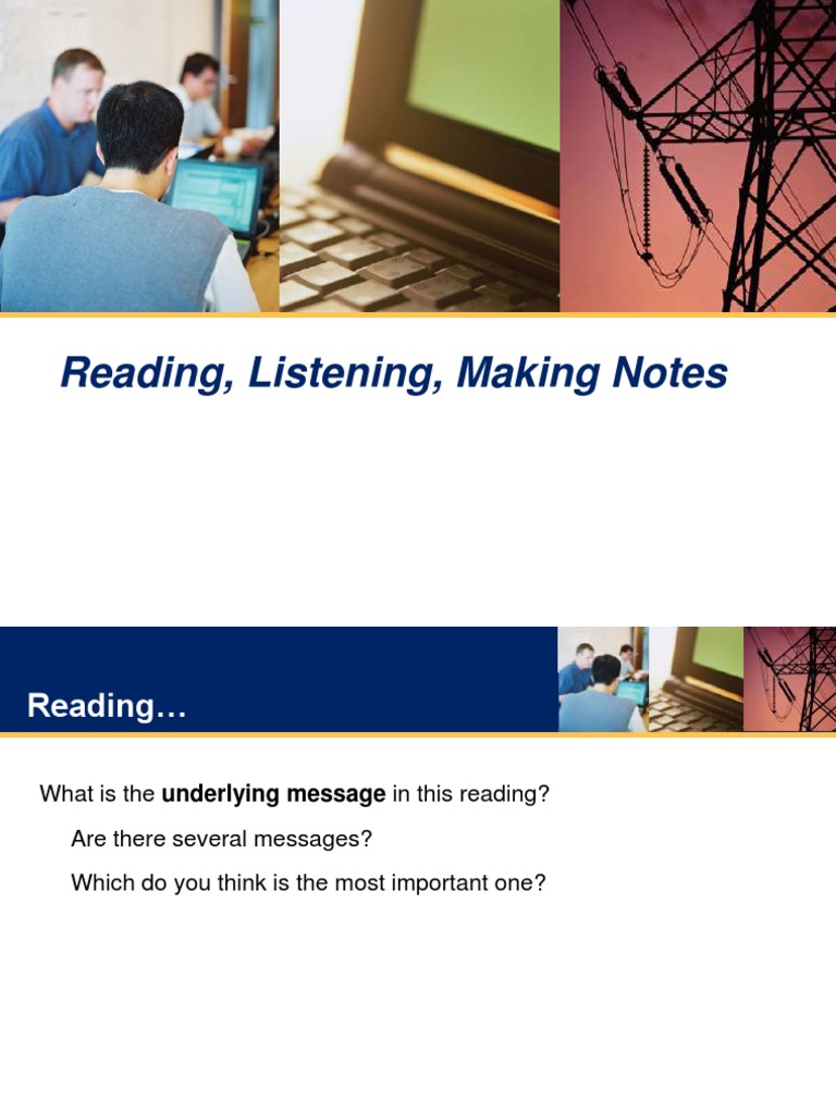 Key Strategies for Effective Reading, Listening, and Note Taking | PDF ...