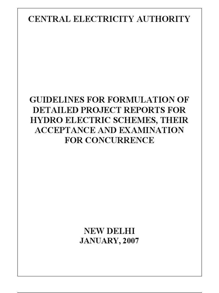 DPR Guidelines for Hydro Projects | PDF | Dam | Spillway