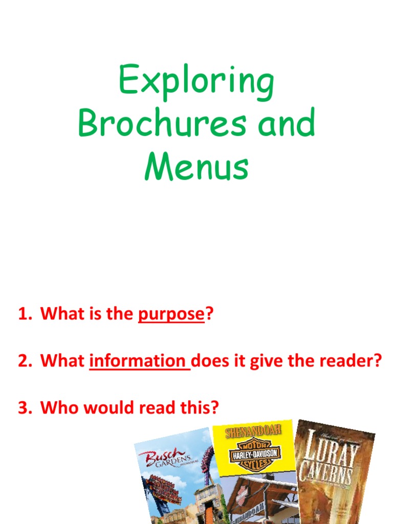Menu Intro | PDF