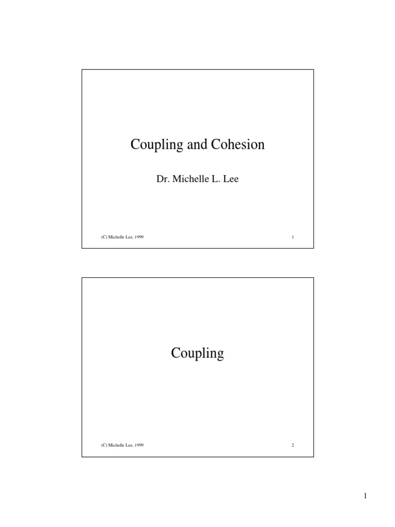 Coupling Cohesion Pdf Class Computer Programming Inheritance Object Oriented Programming 
