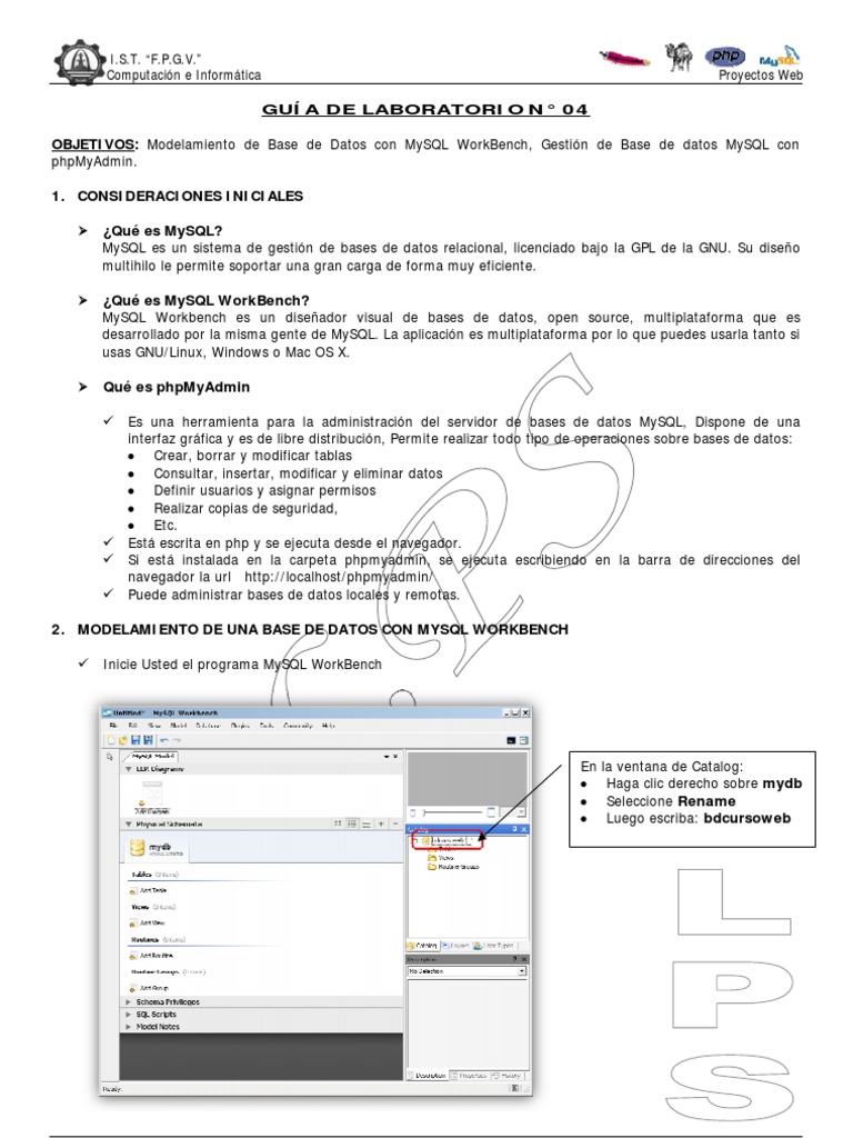 Guia N4 - Proyectos Web - MySQL y PHP | PDF | Mi sql | Php