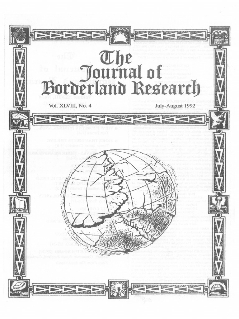 Journal of Borderland Research - Vol XLVIII, No 4, July-August 1992 ...