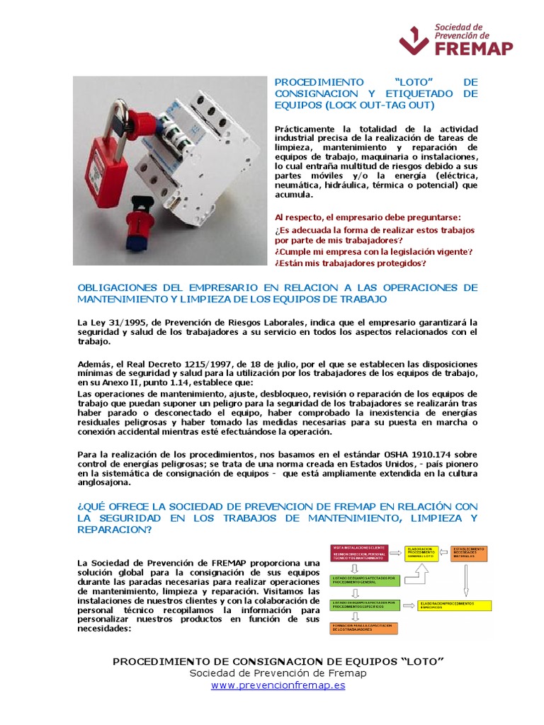 Procedimiento LOTO para Seguridad Industrial | PDF | Science | Ingeniería