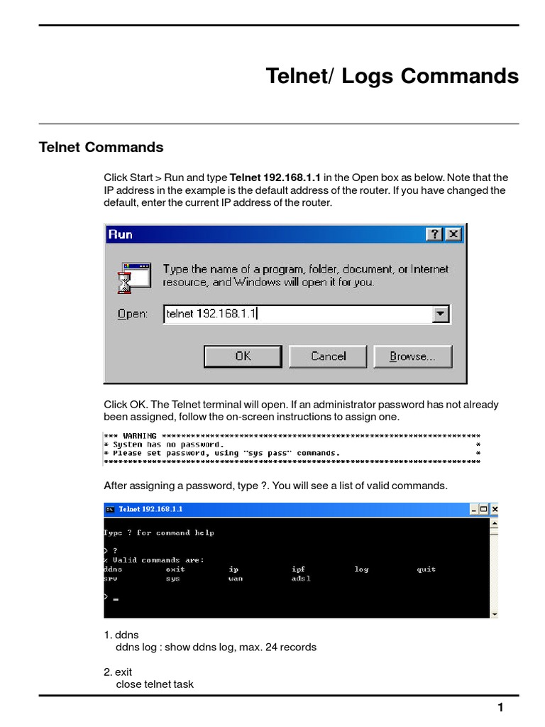 Telnet Commands | Ip Address | Router (Computing) | Free 30-day Trial | Scribd