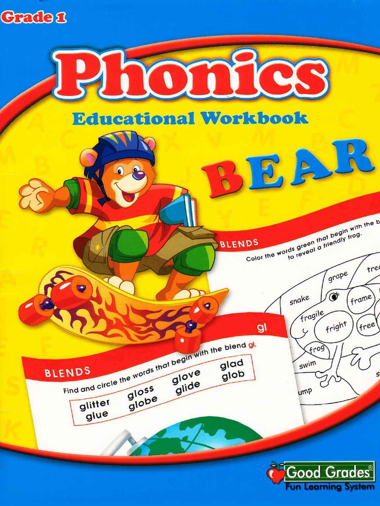 Phonics Bear Educational Workbook Grade 1 | PDF