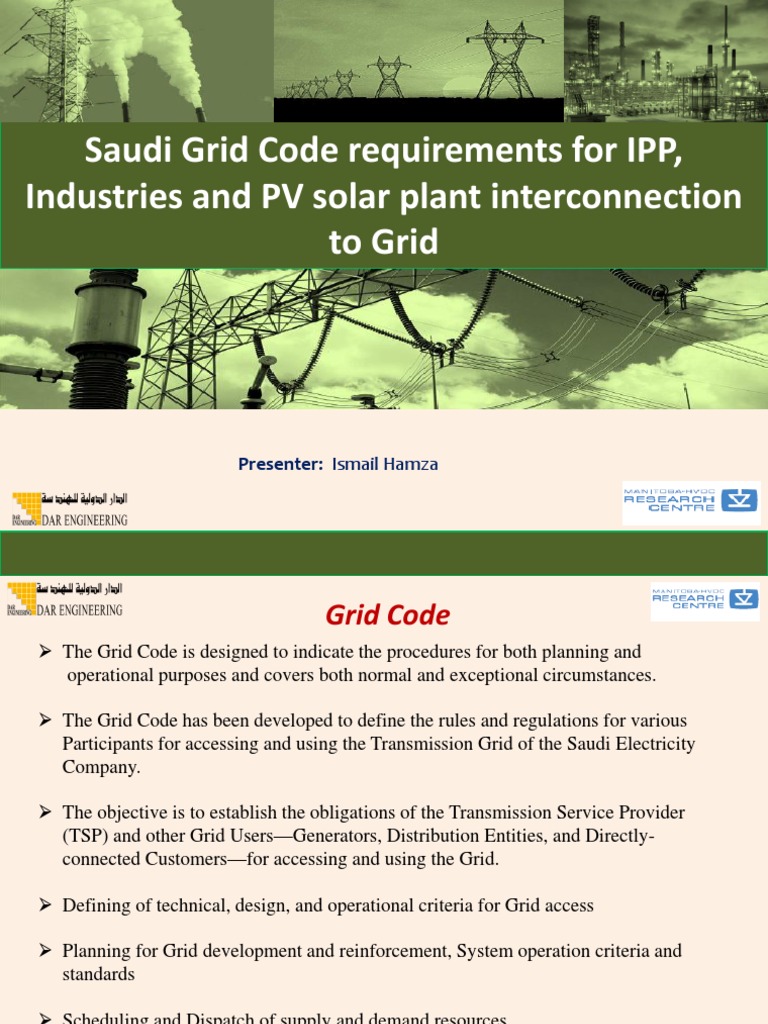 Ismail Hamza-Saudi Grid Code | PDF | Electrical Grid | Electric Power ...