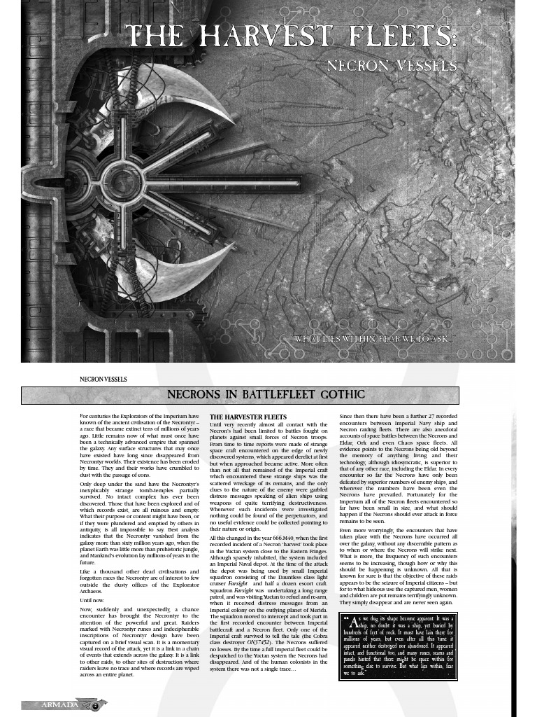 BFG Necron and Tyranid Fleets | PDF