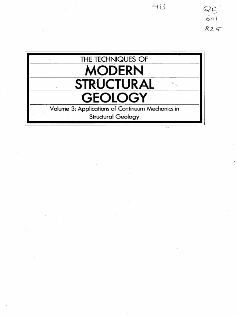 John G. Ramsay, Richard J. Lisle The Techniques of Modern Structural ...