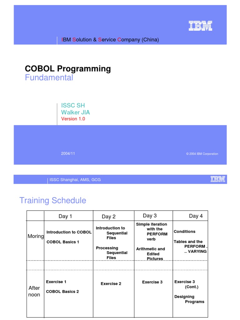 Cobol Programming Fundamental Data Type Variable Computer Science 7906