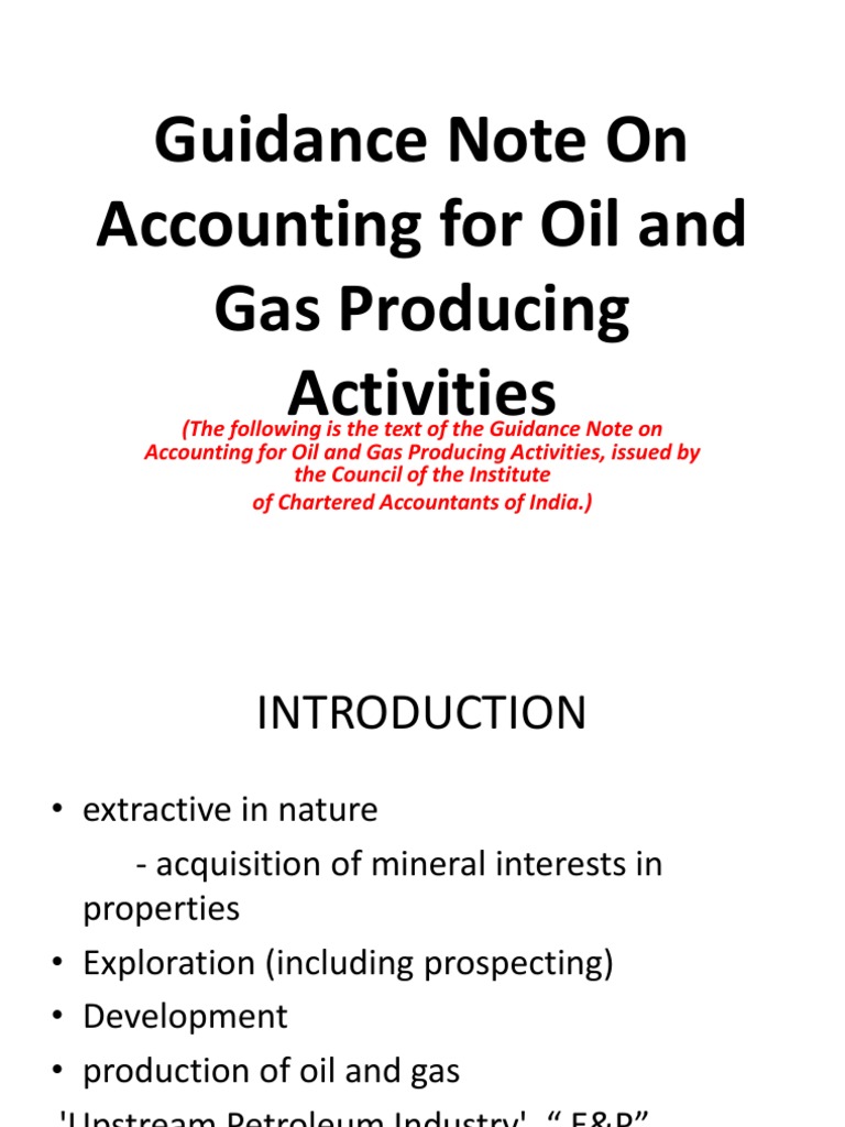 Oil and Gas Accounting Guidance Note | PDF | Petroleum Reservoir ...