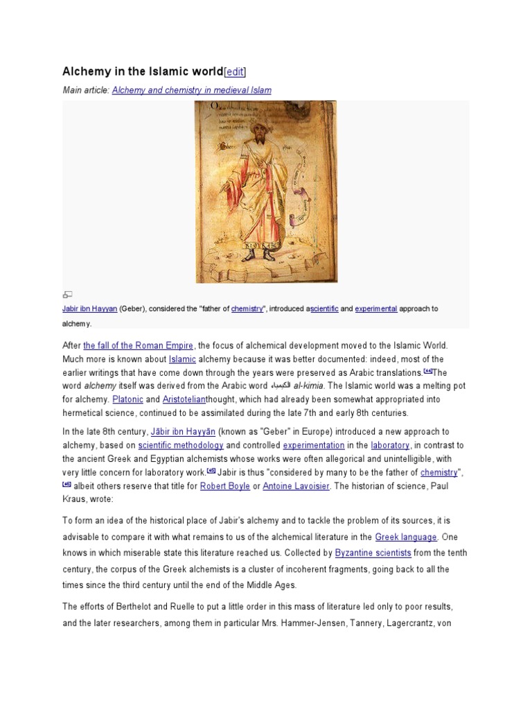 Alchemy in The Islamic World | PDF | Alchemy | Physical Sciences