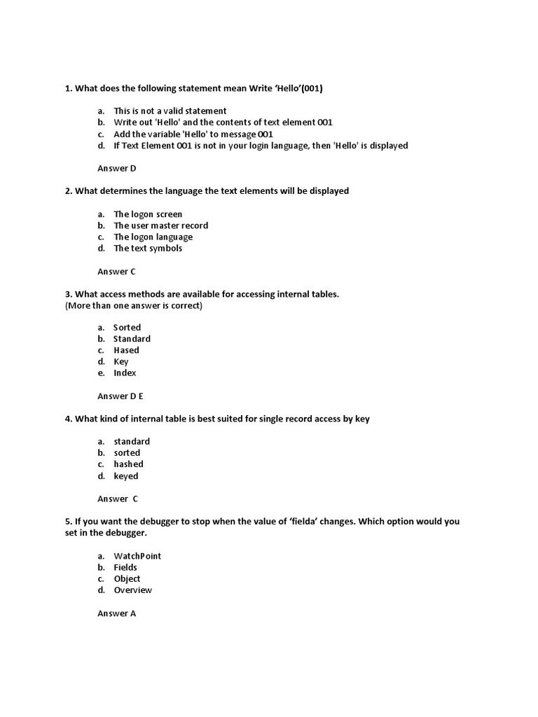 Understanding Abap Fundamentals A Comprehensive Review Of Key Concepts Pdf C Programming