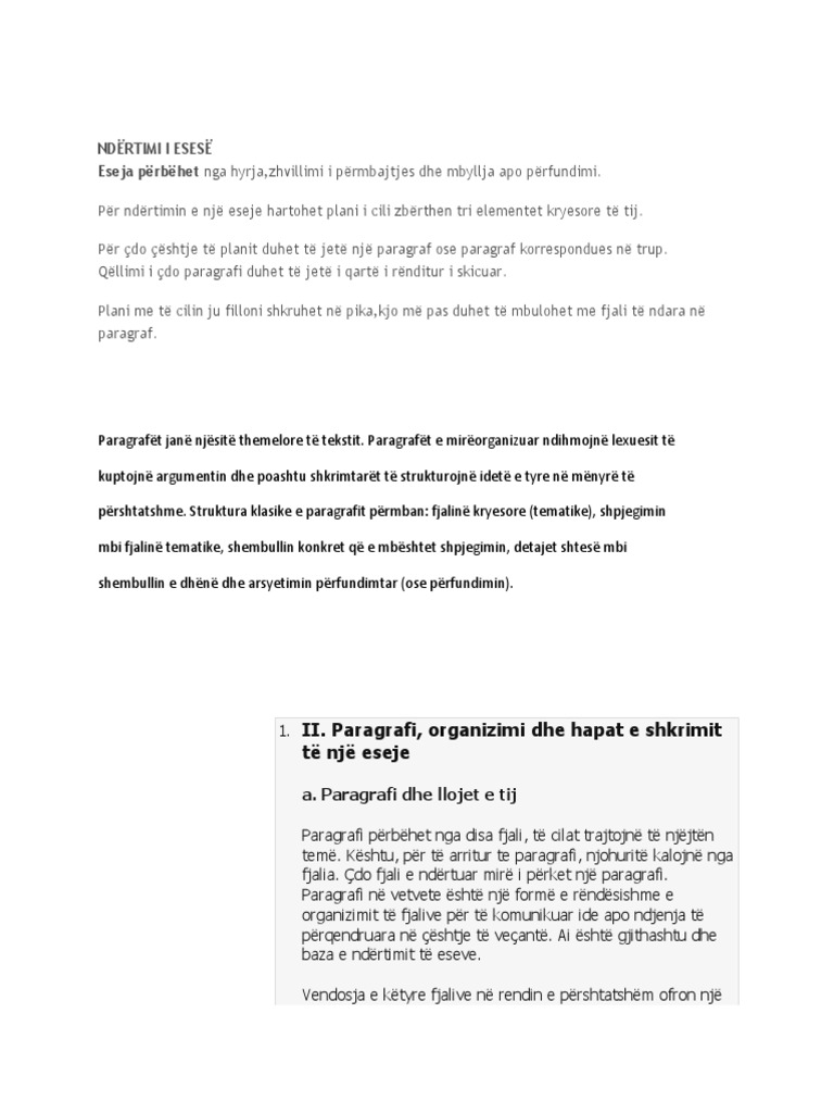 Paragrafi Dhe Llojet | PDF