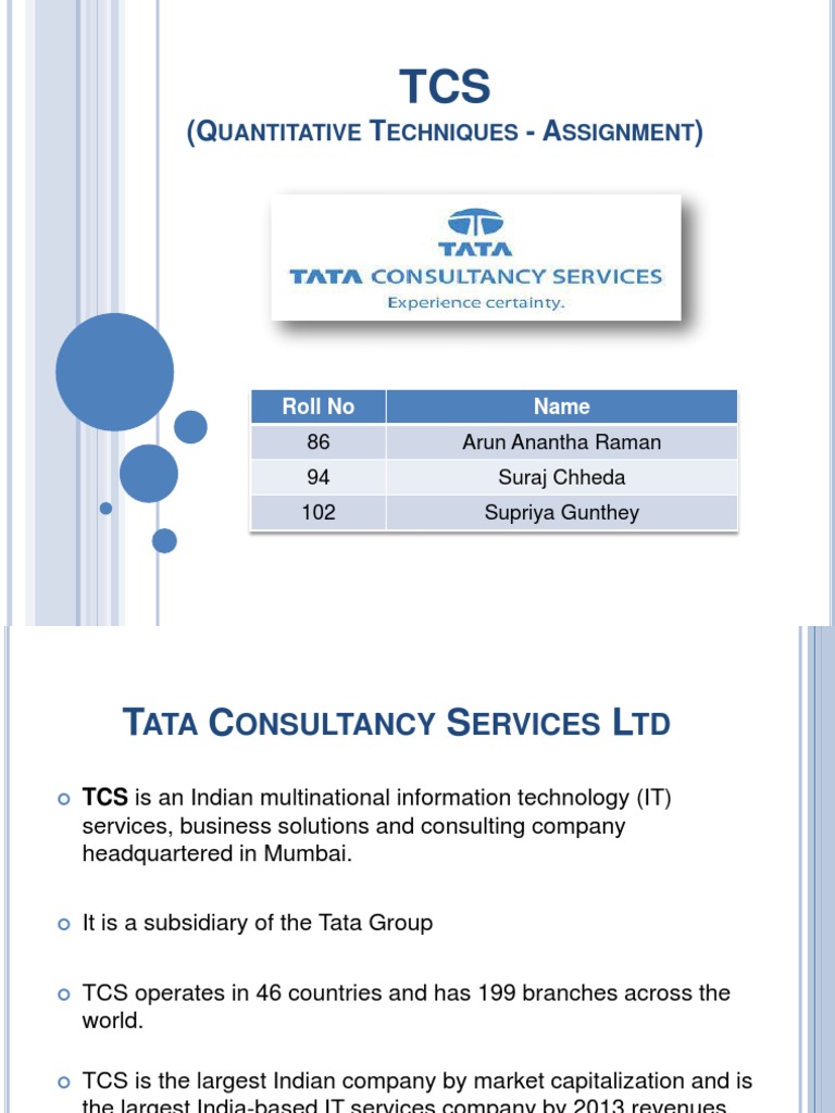 TCS Assignment | PDF | Business Economics | Business