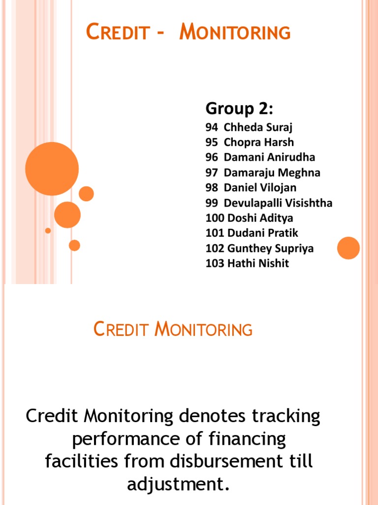Credit Monitoring | PDF | Debits And Credits | Banks