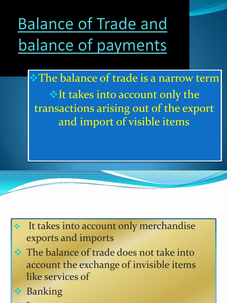 India's Trade and Payment Balance | PDF | Finance & Money Management