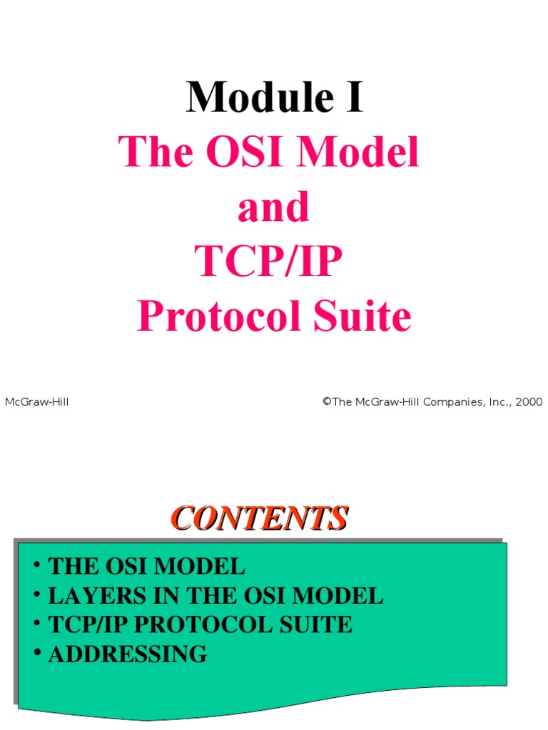 Module - I Computer Networks | PDF | Osi Model | Internet Protocol Suite