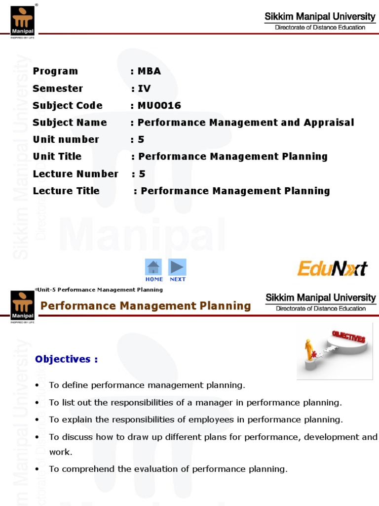 PMA Unit 5 Performance Management Planning PPT Final | PDF ...