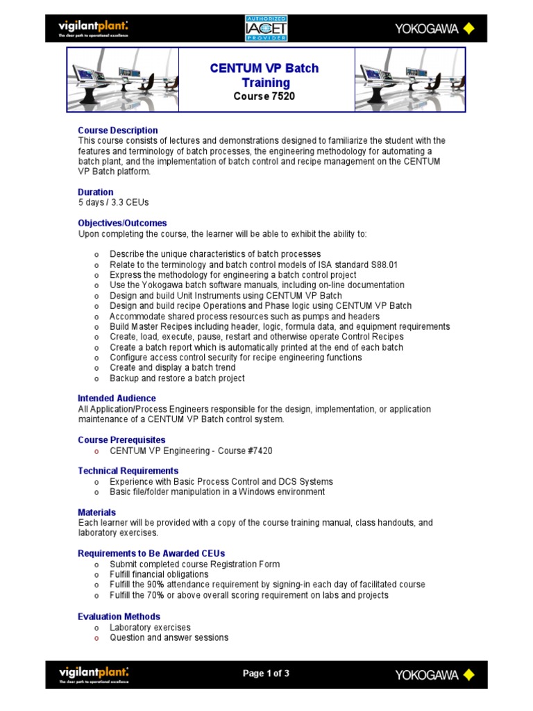 Centum VP Batch | Download Free PDF | Automation | Laboratories