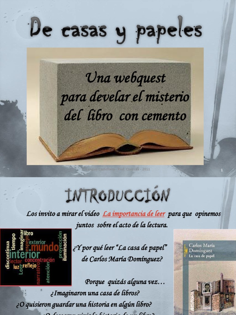 Webquest - La Casa de Papel | PDF | Lectura (proceso) | Novelas