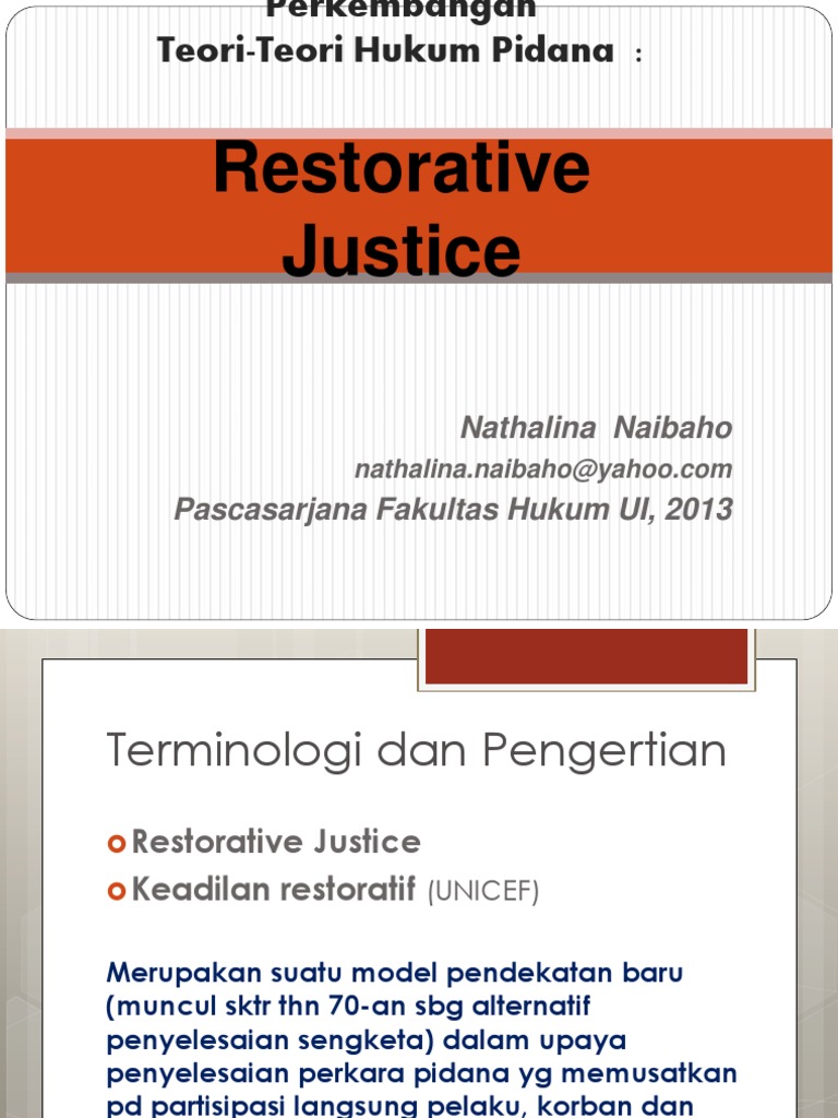 Restorative Justice | PDF