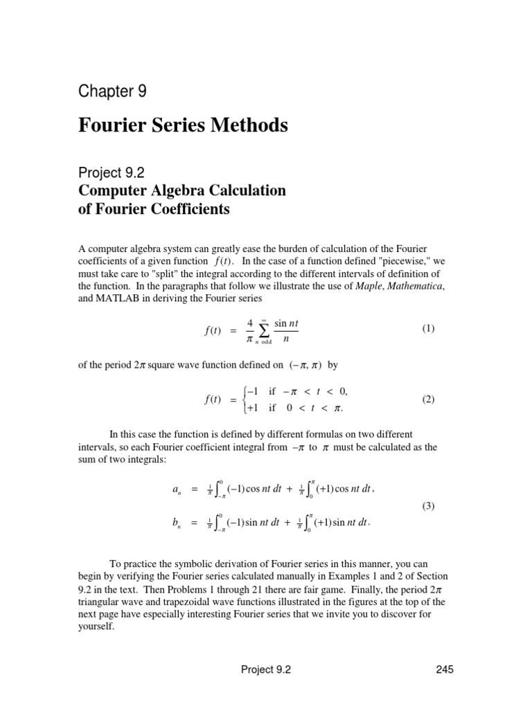 Ejemplos de Fourier en Maple | PDF