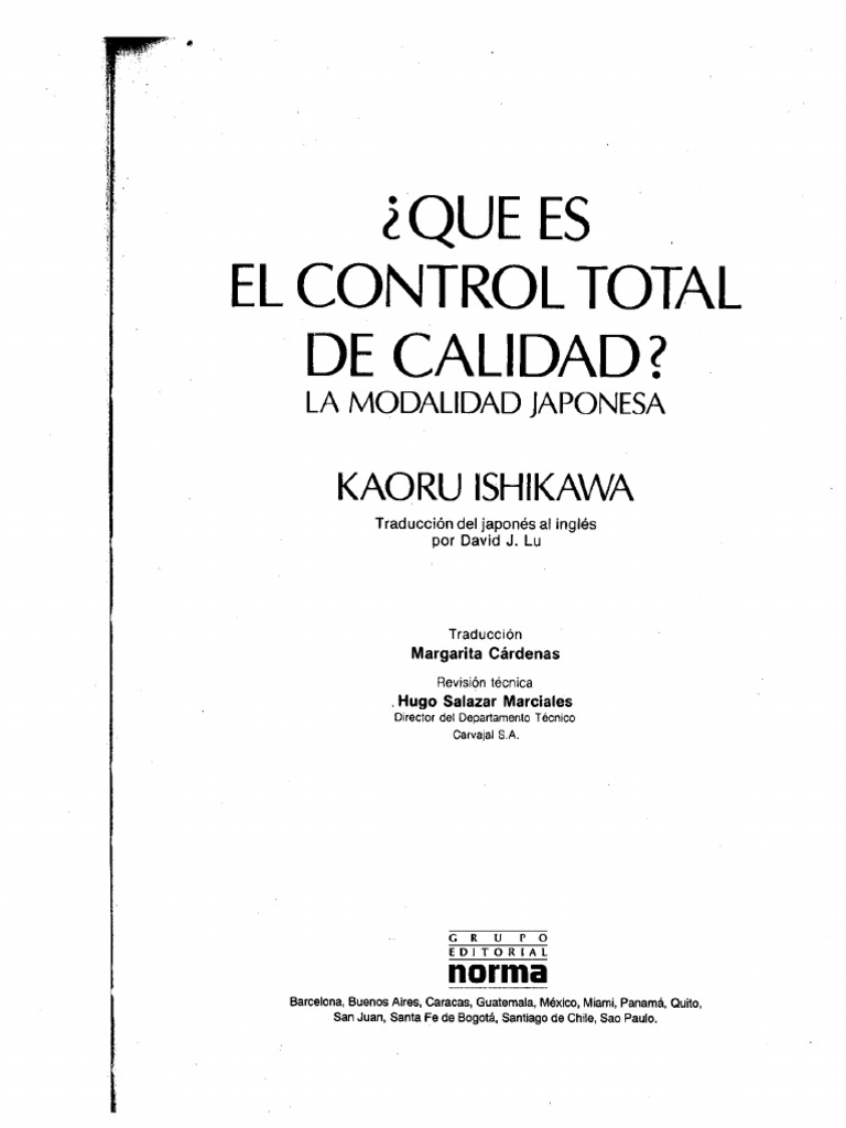Qué Es El Control Total de Calidad | PDF