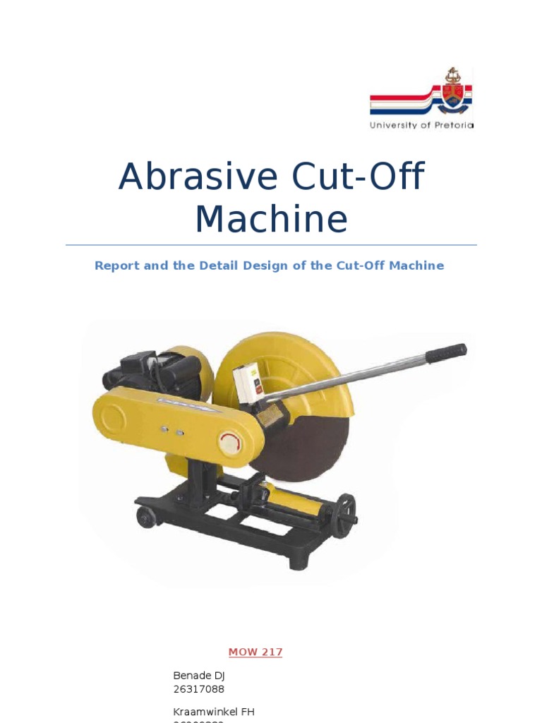 Cut-Off Machine Report | PDF | Belt (Mechanical) | Machines