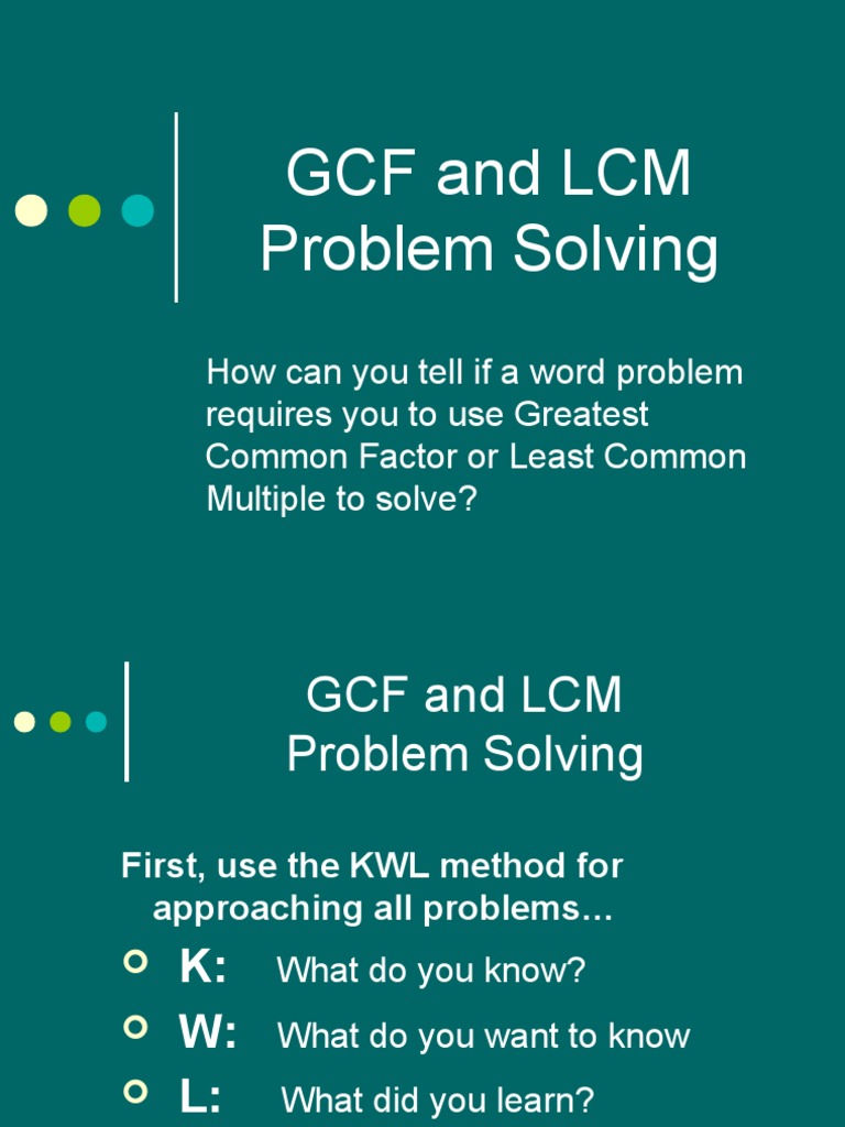 GCF LCM Word Problems | Download Free PDF | Inch | Teaching Mathematics
