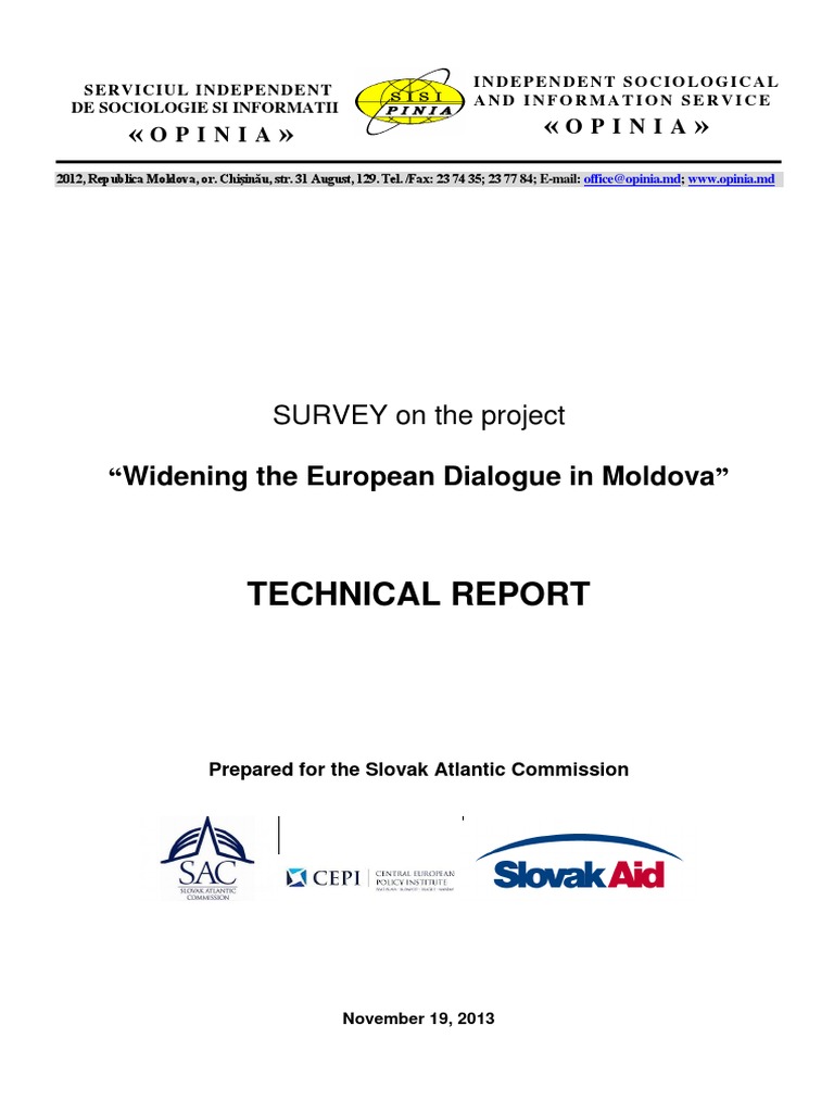 Technical Report | PDF | Sampling (Statistics) | Survey Methodology