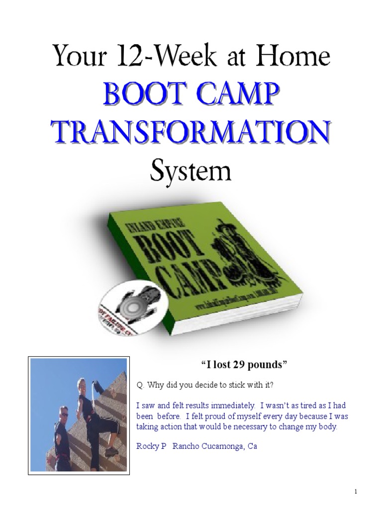 12 Week Boot Camp Transformation System | Download Free PDF | Nutrition ...