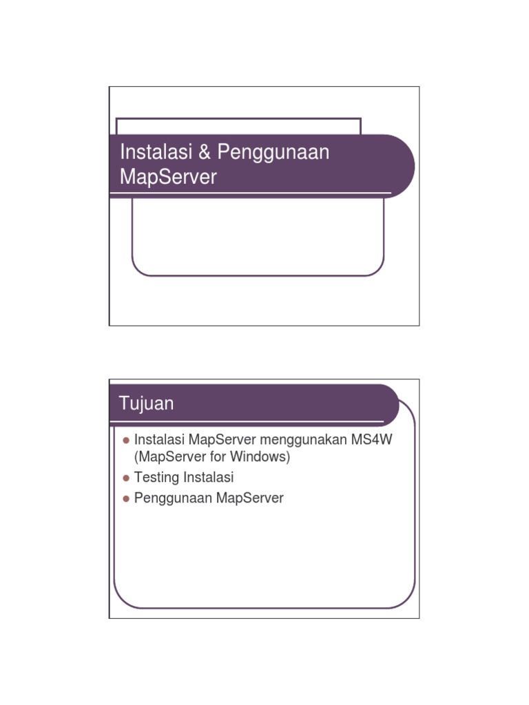 Instalasi & Penggunaan Dan Cara Menginstal MapServer PDF | PDF
