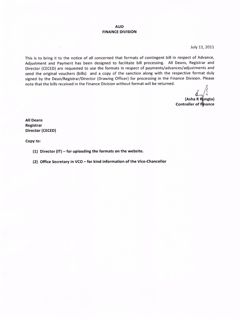 Contingent Bill Formats | Invoice | Payments