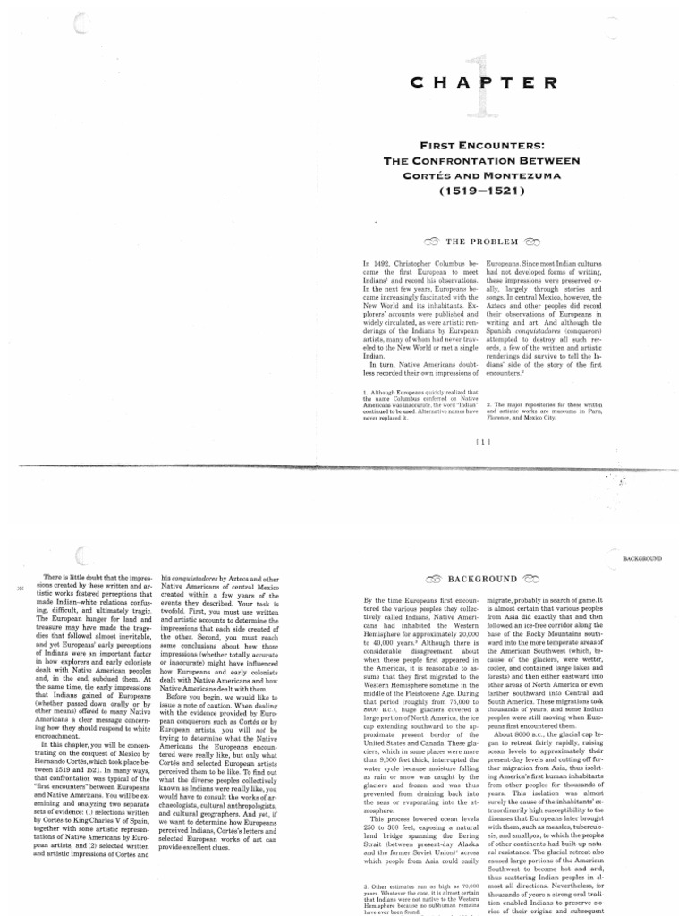 Cortés and the Aztecs: First Encounters | PDF