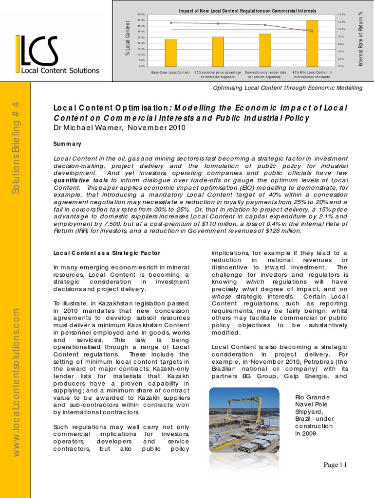 Local Content Optimization | PDF | Internal Rate Of Return | Investing