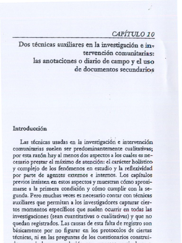 Diario de Campo y Documentos-Maritza Montero-2007 | PDF | Metafísica de la mente | Aparición