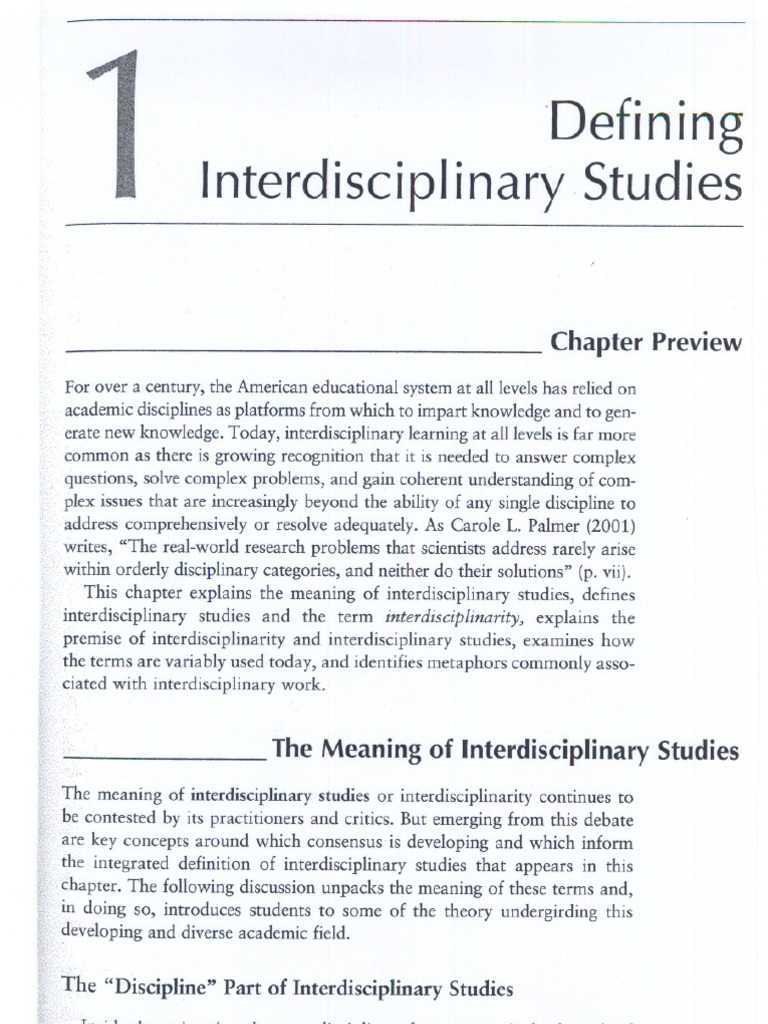 Defining Interdisciplinary Studies-Repko 2008 | PDF ...