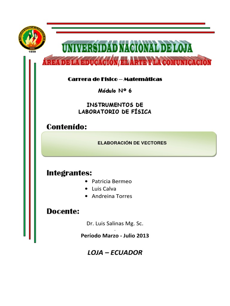 Proyecto de Elaboración de Vectores | PDF | Vector Euclidiano | Espacio ...
