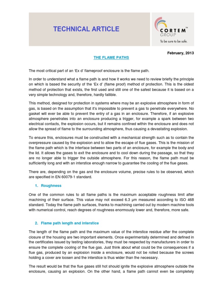Technical Article The Flame Paths | PDF | Gases | Mechanical Engineering