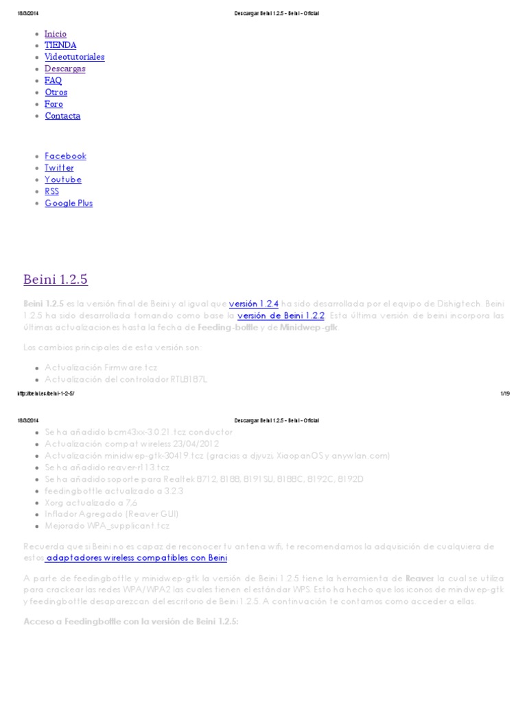 Descargar Beini 1.2 | PDF | Software del sistema | Informática