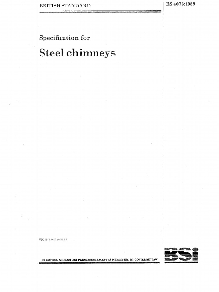 BS 4076-1989 - Steel Chimmneys | PDF | Foreign Language Studies