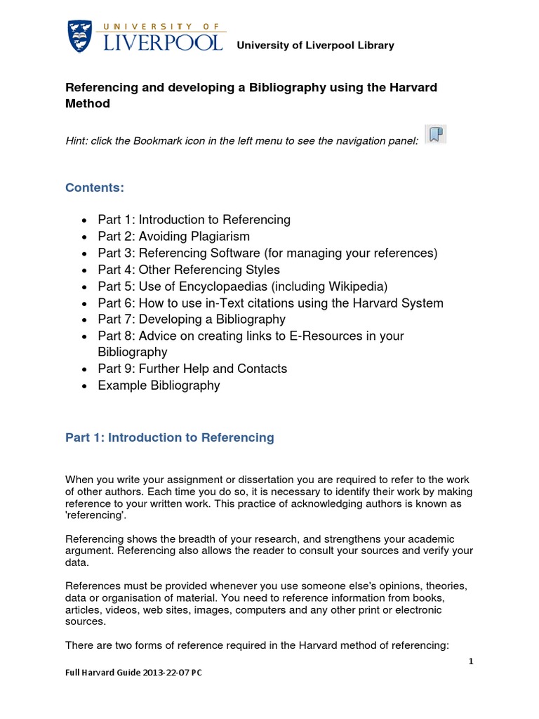 Guide To Referencing and Developing A Bibliography | PDF | Digital ...