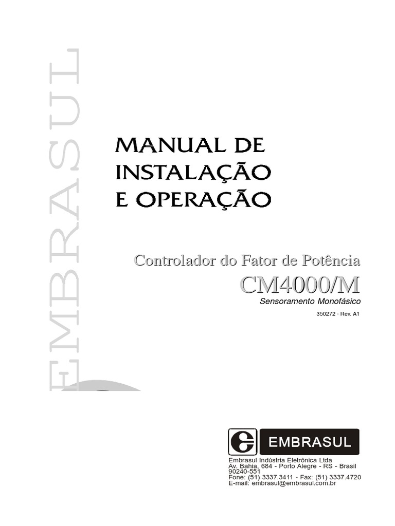 CM4000 | PDF | Tempo | Energia elétrica