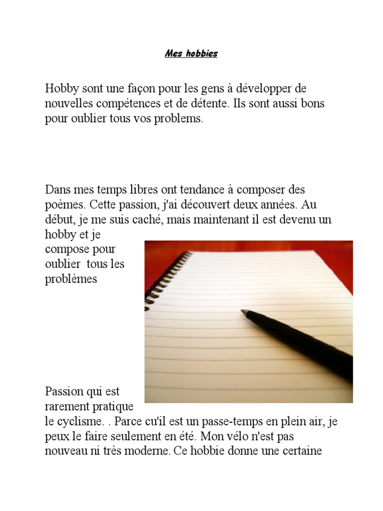 Mes Hobbies | PDF