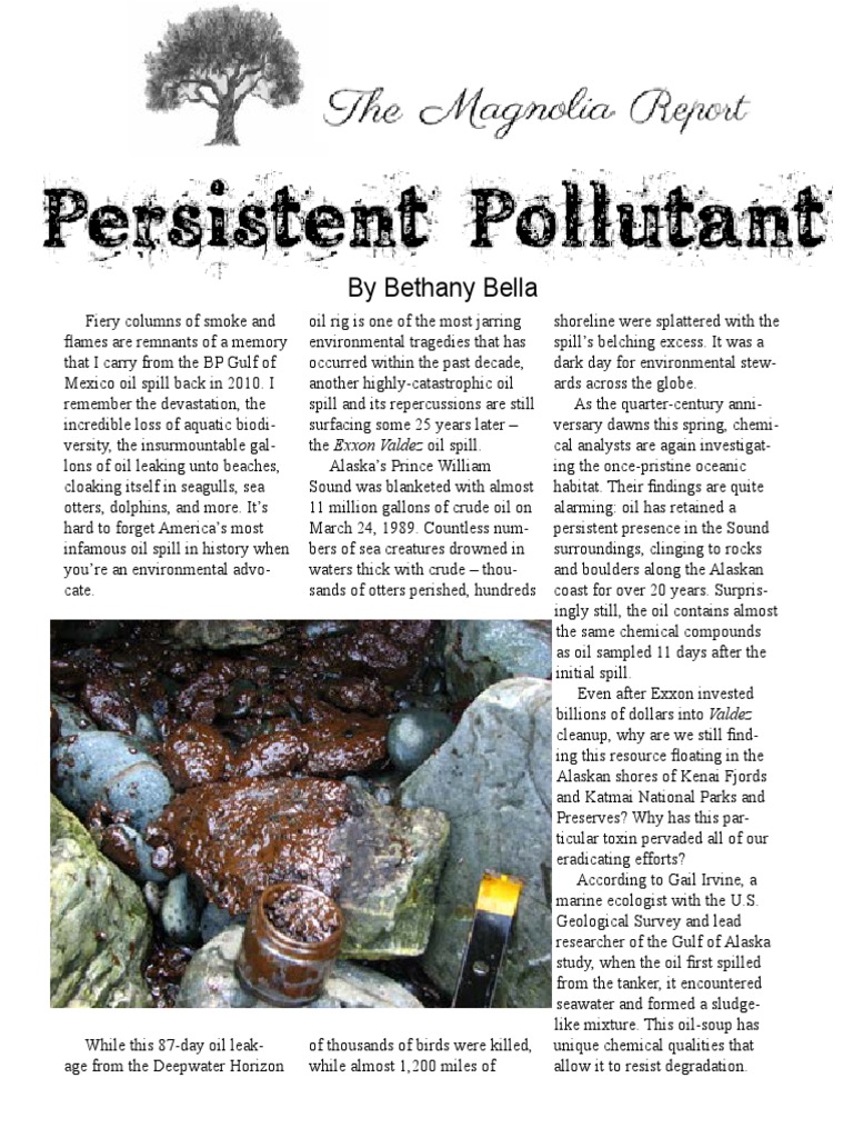 Persistent Pollutant | Download Free PDF | Oil Spill | Petroleum
