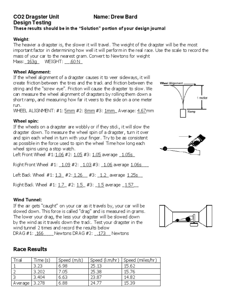 CO2 Dragster Design Analysis | PDF