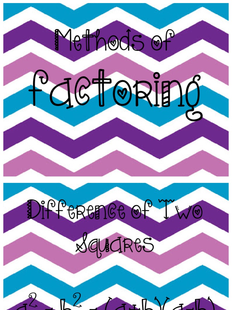 Methods of Factoring | PDF