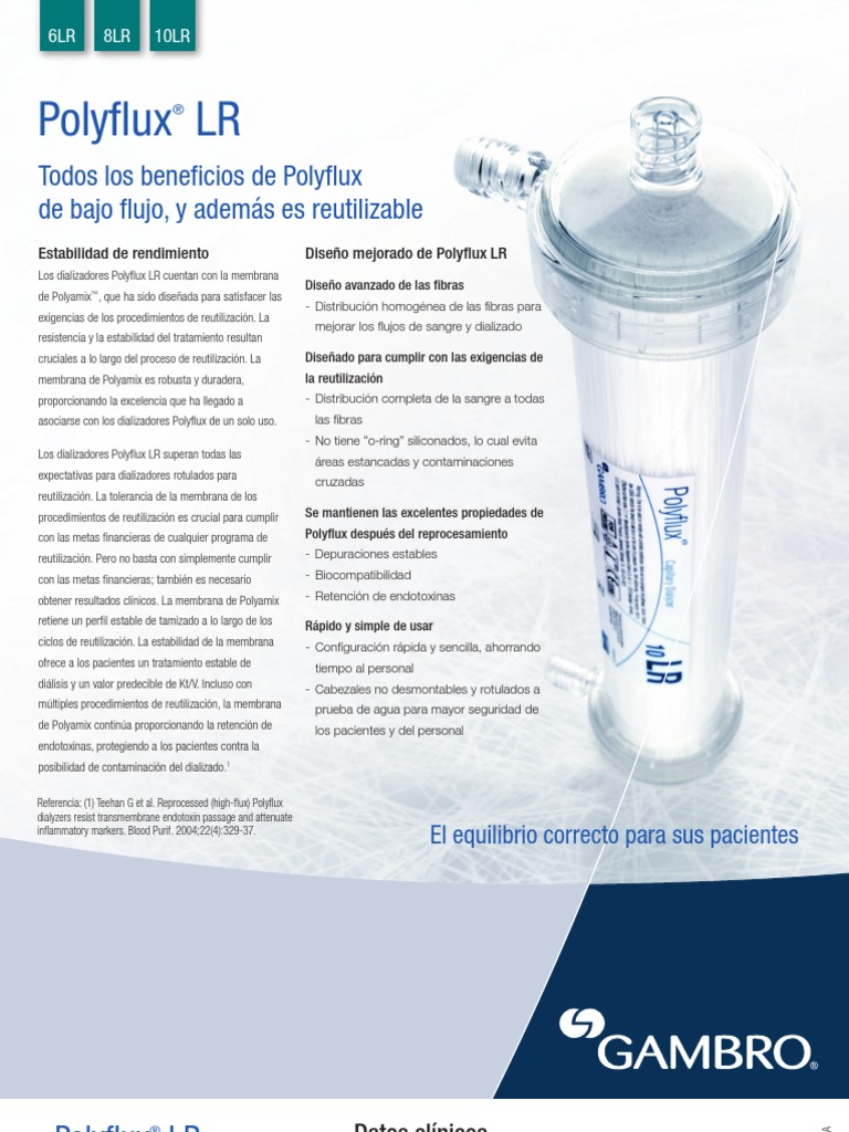 Dializador Polyflux LR | Sustancias químicas | Química